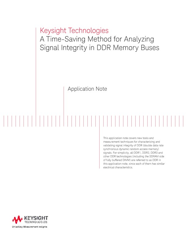 How To Analyze Signal Integrity In Ddr Memory Pdf Asset Page Keysight